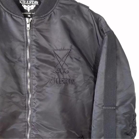 Killstar | Jackets & Coats | Killstar Bomber Jacket Size Xxl Black ...